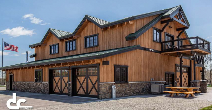 Two Toned Wooden Finish On The Newnan Barn Home