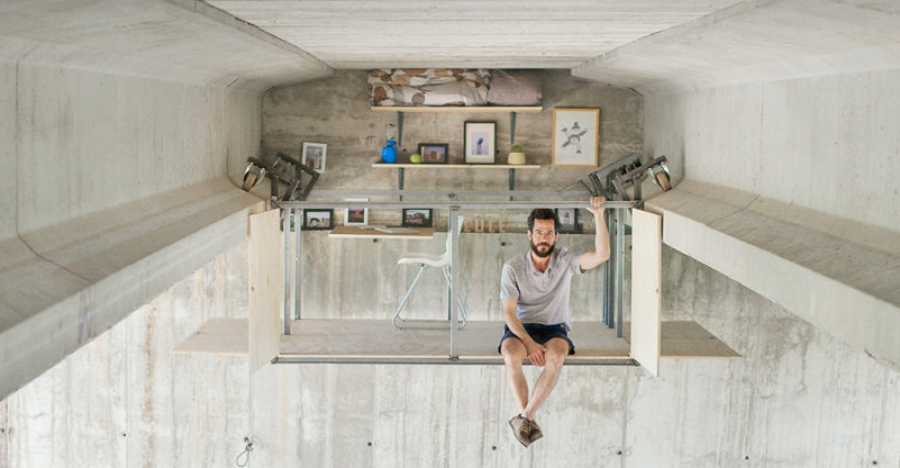 Take a Look At This Incredible Tiny Studio Built Under A Bridge