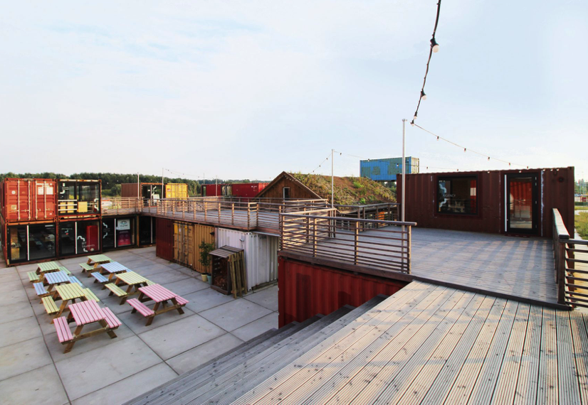 A Colorful Shipping Container Village That Offers Space For Startups