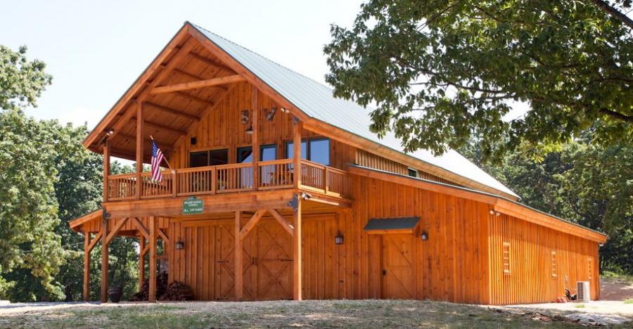 This Great Plains Western Horse Barn Has Storage Below and Loft Living ...