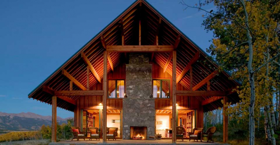 This Barn Home is Divided into Three Buildings on a Colorado Ranch