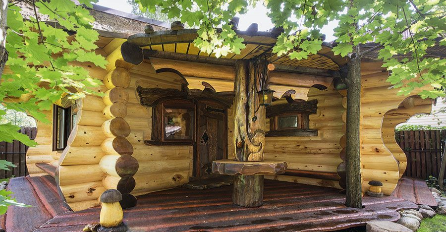 See This Artistic Log Cabin, The Bathroom Is Really Impressive!