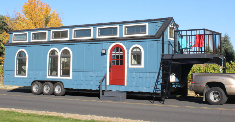 Big Fancy Tiny House With BBQ Deck, Better Than an RV!