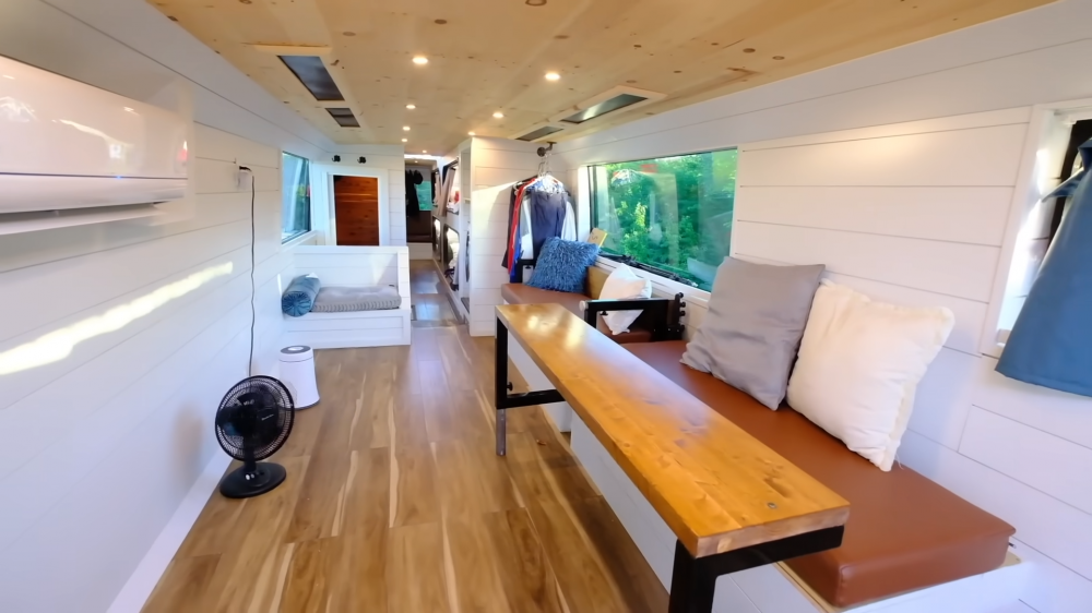 DIY Double Decker Bus Tiny House Conversion - Family of 8