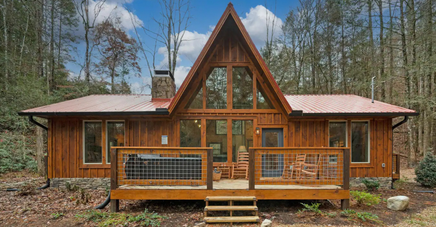 Peek Inside This Beautiful Cabin with Creek Views in Tennessee