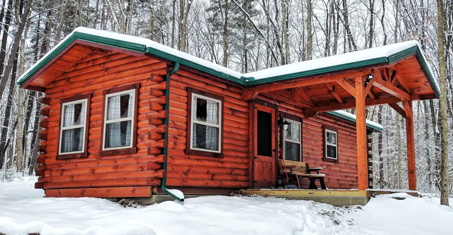Check Out This Amazing Log Cabin in the Woods of Ohio!