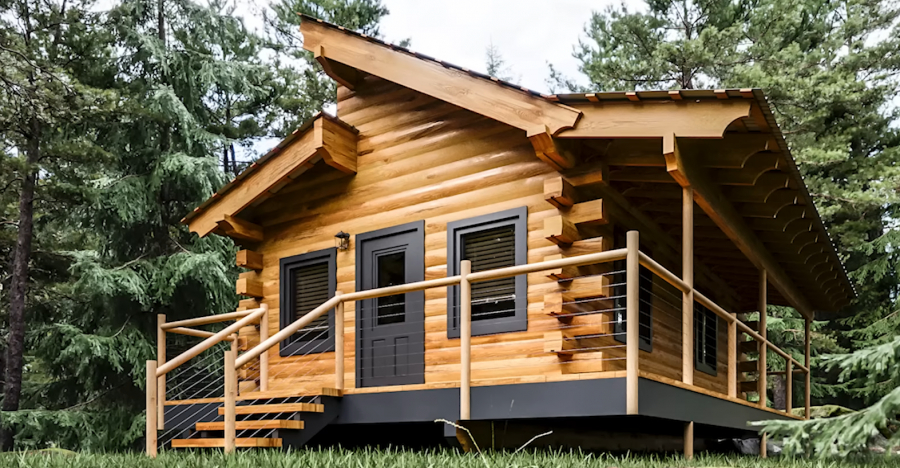 You Will Enjoy This Log Cabin Project Built by One Man